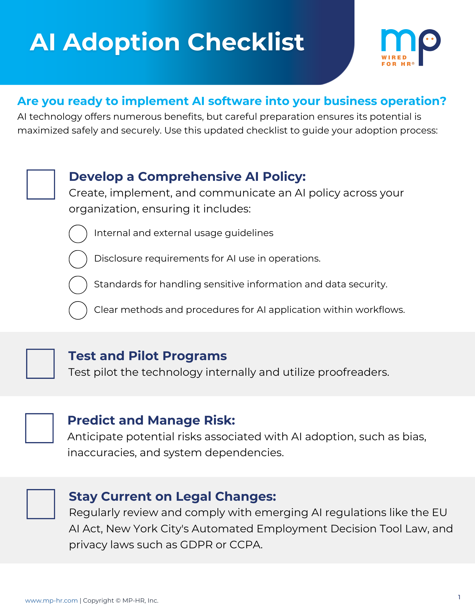 AI Adoption Checklist